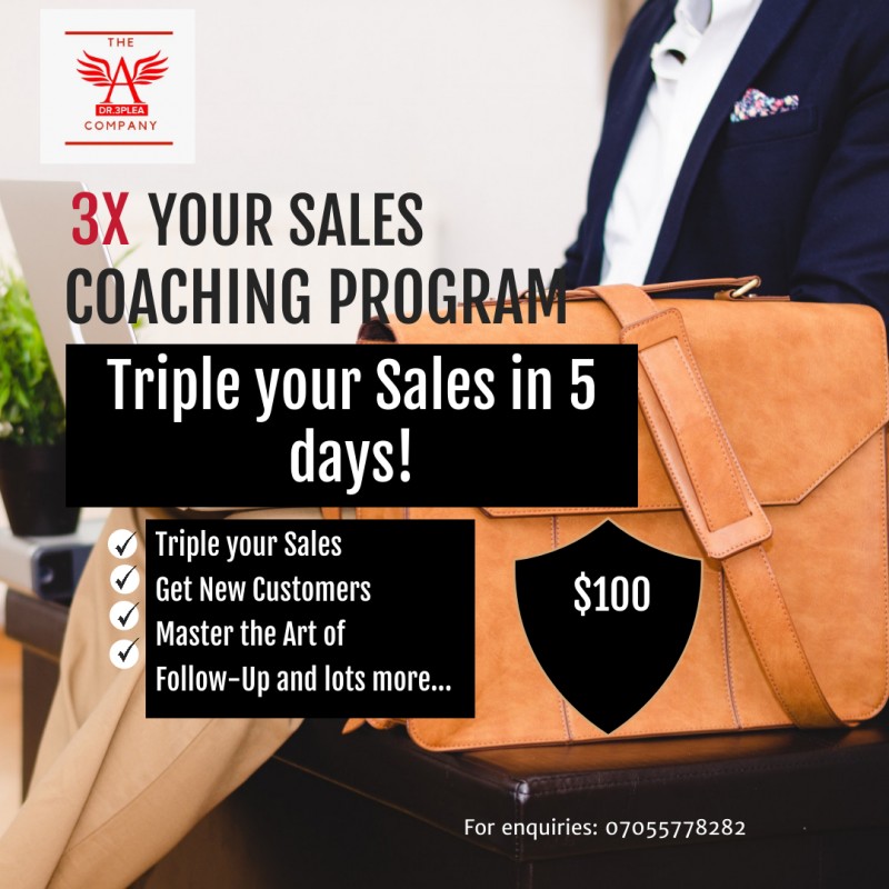 Buy 3X Sales Growth 1 Week Coaching Challenge by Dr.3pleA Company on Selar