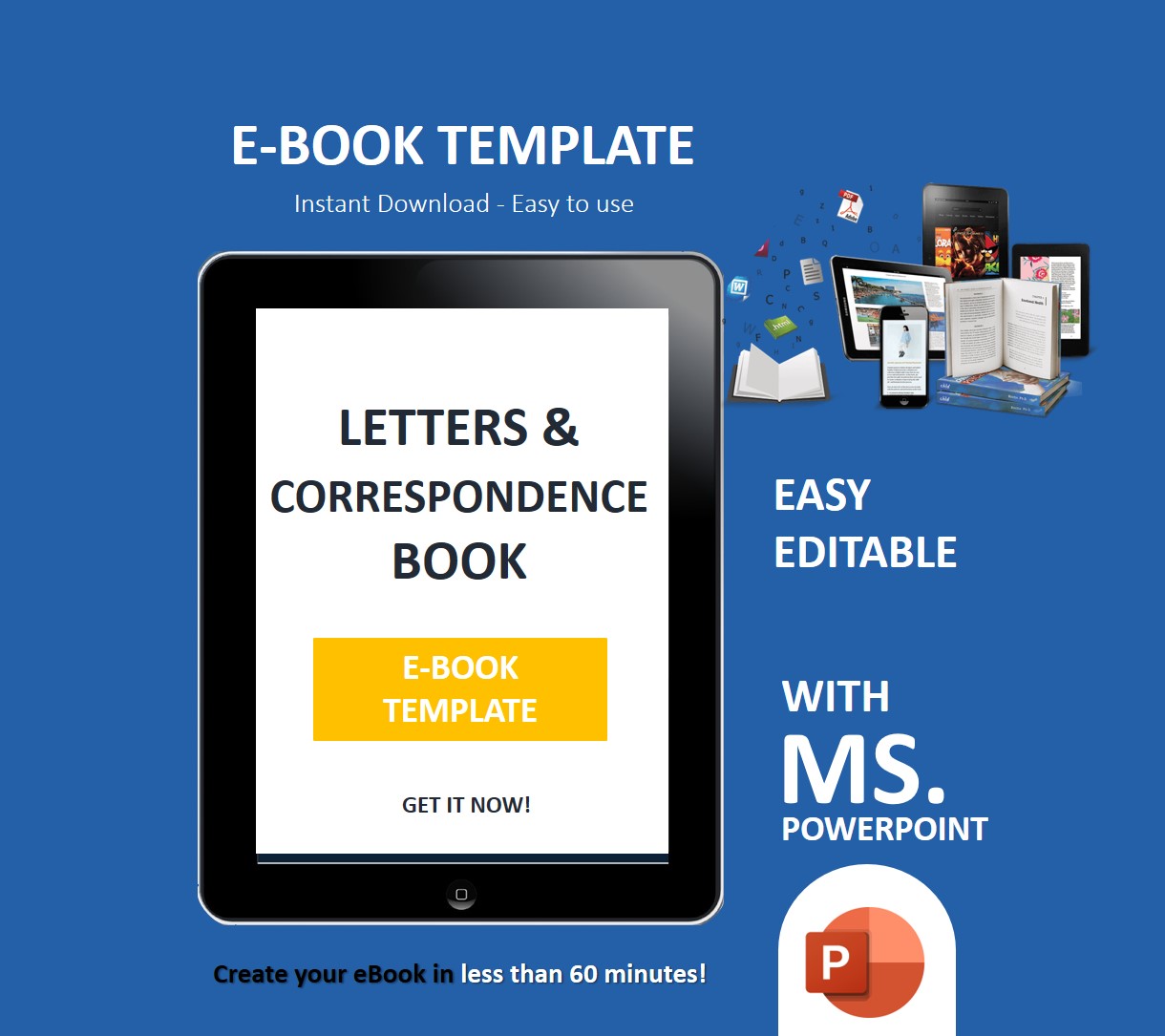 Buy LETTERS & CORRESPONDENCE BOOK E-BOOK TEMPLATE by INSTANT E-BOOK ...