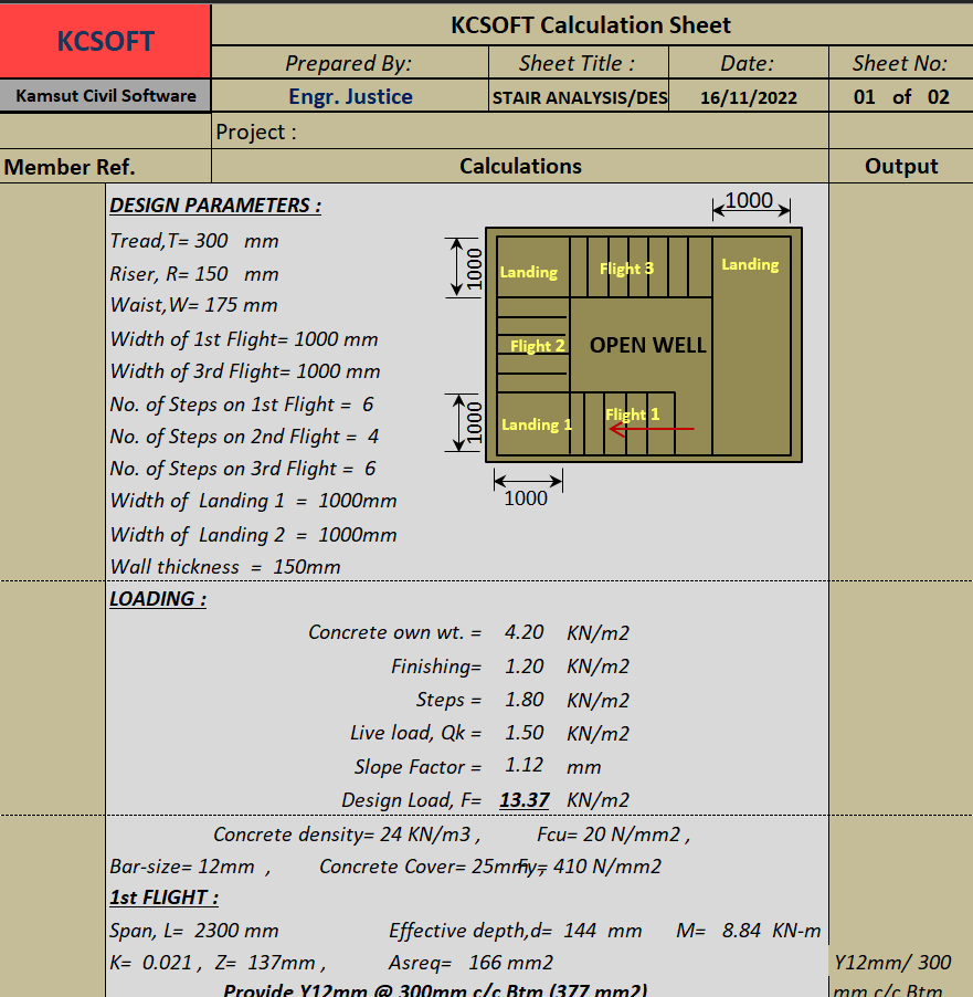 Buy KCsoft 2022 - KAMSUT CIVIL SOFTWARE - (Staircase Design and ...