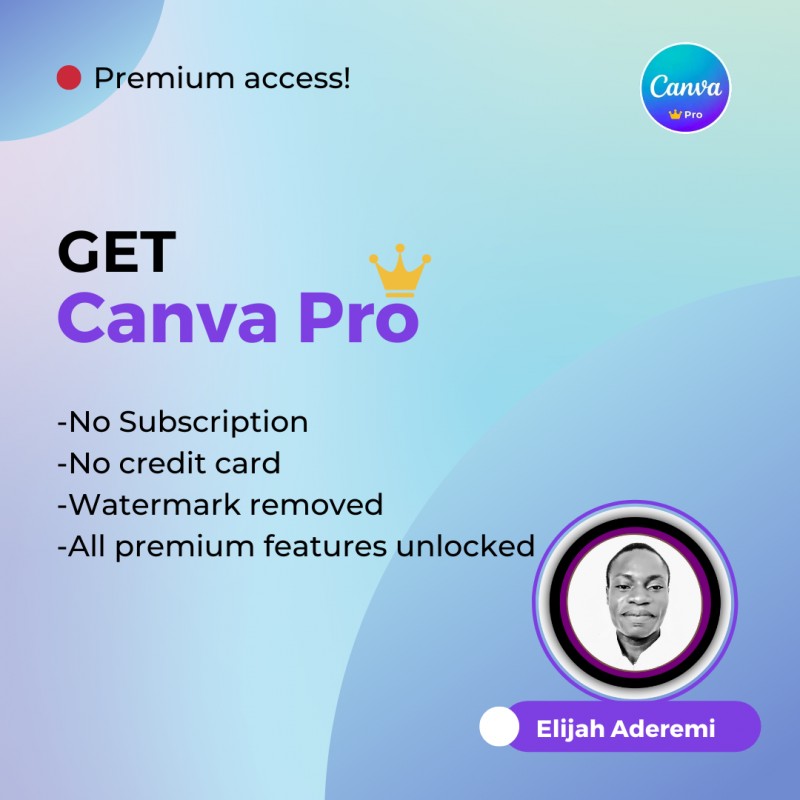 Buy CANVA PRO by Emmanuel Chukwuobasi on Selar
