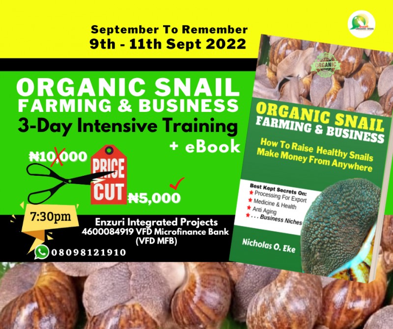 Buy ONLINE TRAINING ON ORGANIC SNAIL FARMING AND BUSINESS. by Nicholas ...