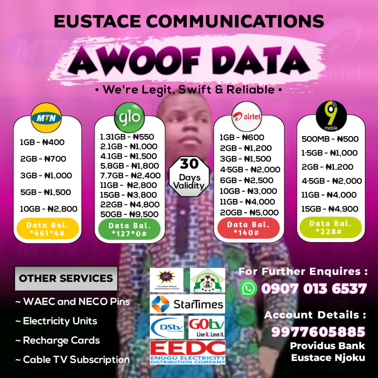 Subscribe Data bundles available on all networks by Eustace Ugo Njoku ...