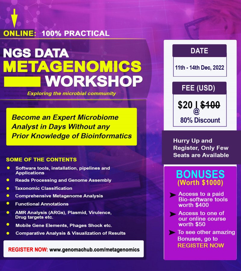 Buy NGS Data Metagenomics Course copy by GENOMAC Hub on Selar