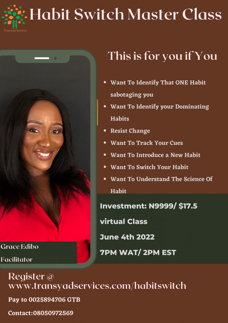 Buy Habit Switch Master Class by GRACE EDIBO on Selar