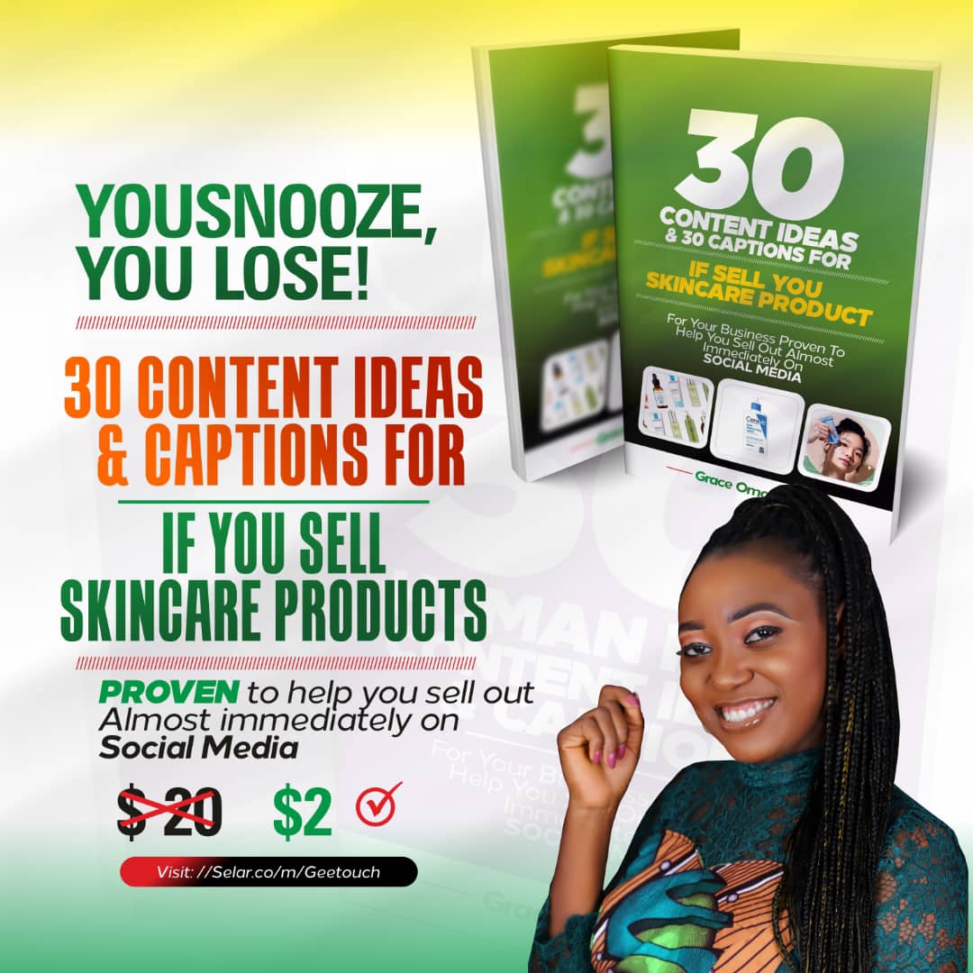 Buy 30 CONTENT IDEAS & CAPTIONS FOR SELLING SKINCARE PRODUCTS by Grace ...