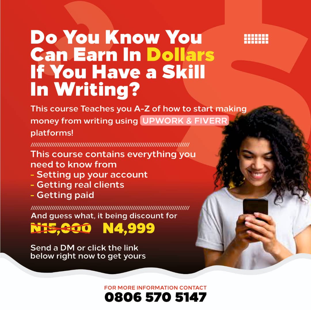 Buy EARN MONEY IN DOLLARS WITH YOUR WRITING SKILLS by Grace Omodunbi on Selar