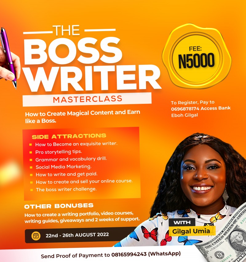 Buy The Boss Writer Masterclass by Gilgal Umia on Selar