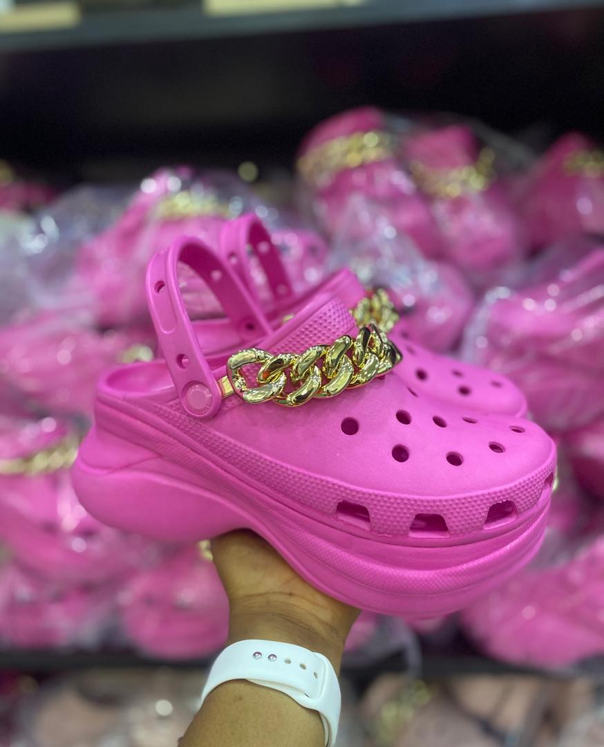 Buy Crocs high sole with chain by Global Pusher on Selar