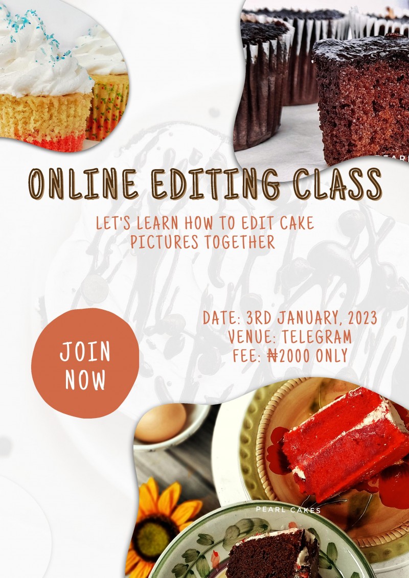 Buy Cake photo editing class with Gloria by Gloria kings on Selar