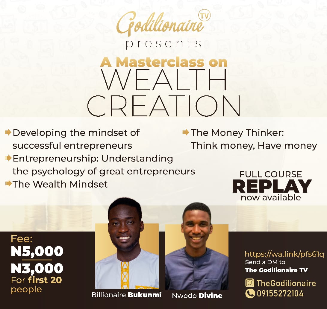 Buy The Wealth Masterclass by Billionaire Bukunmi on Selar