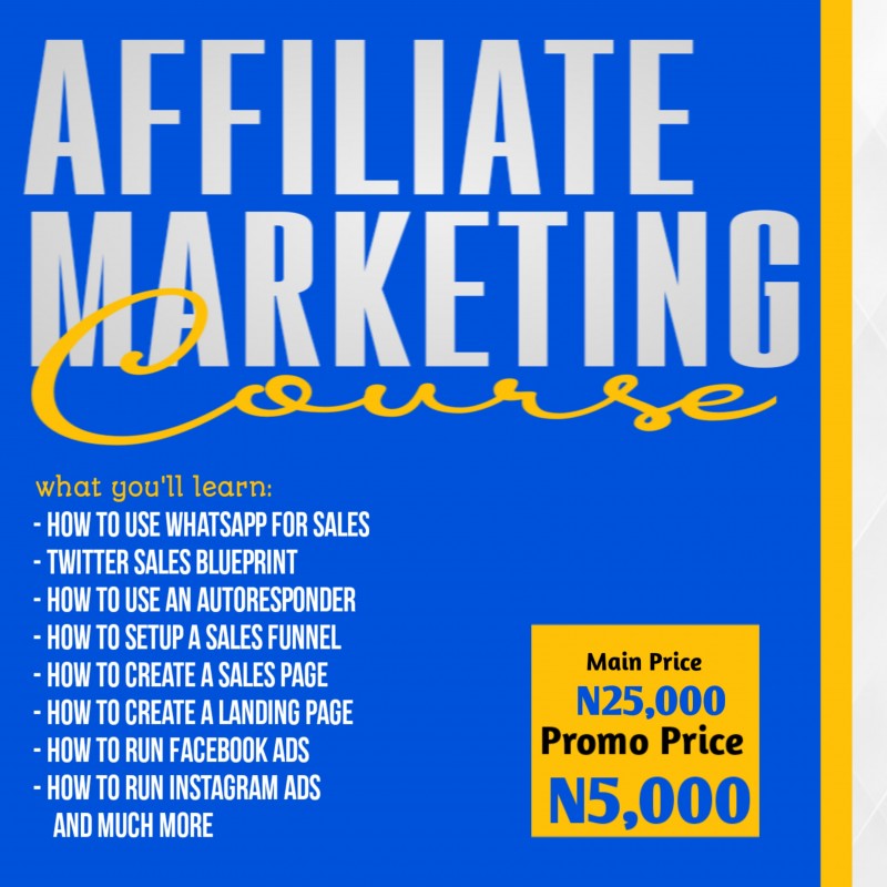 Buy Affiliate Marketing course by Godwin sales on Selar