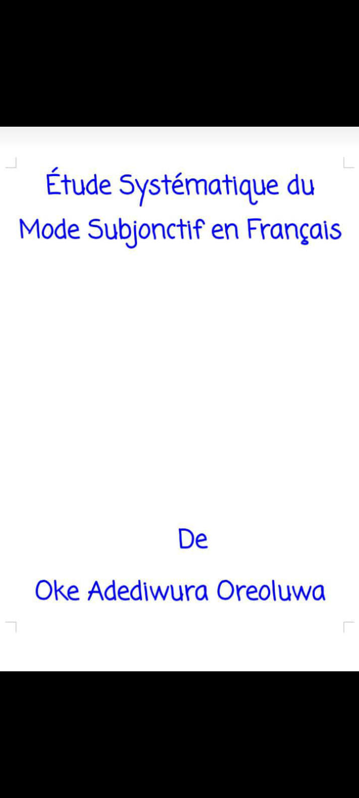 Buy Étude Systématique du Mode Subjonctif en Français by Oke Adediwura ...