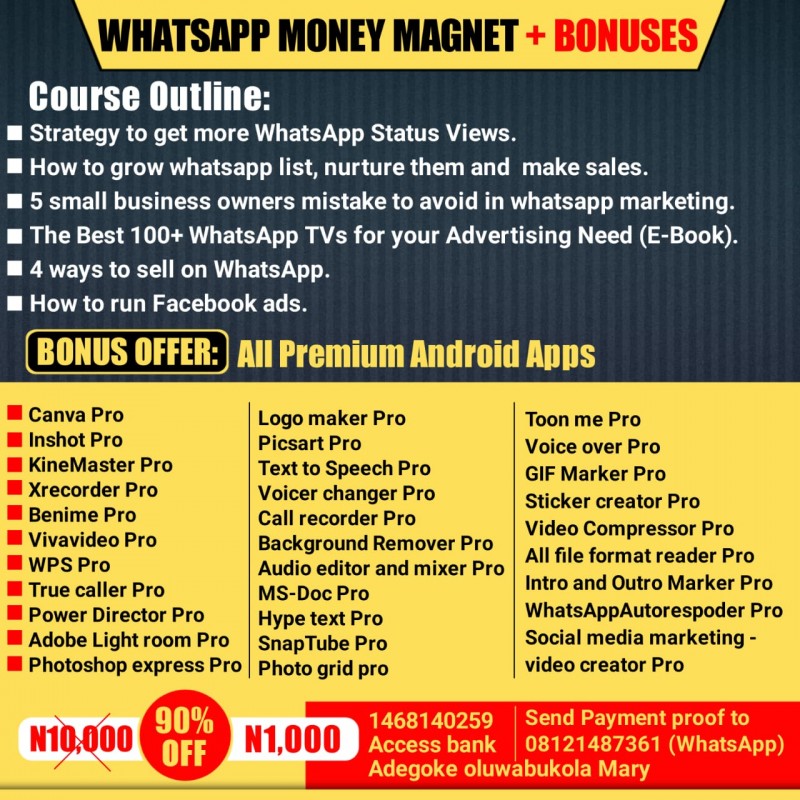 Buy Whatsapp money magnet (WWM) Increase your sales in 30days by ...