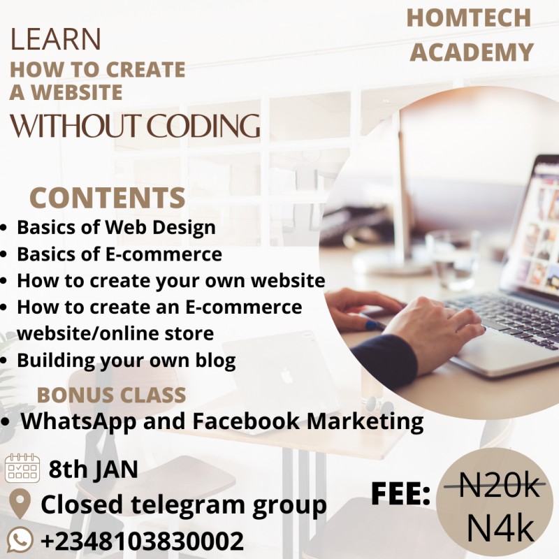 Buy Website design without coding by Oludipe Heritage on Selar