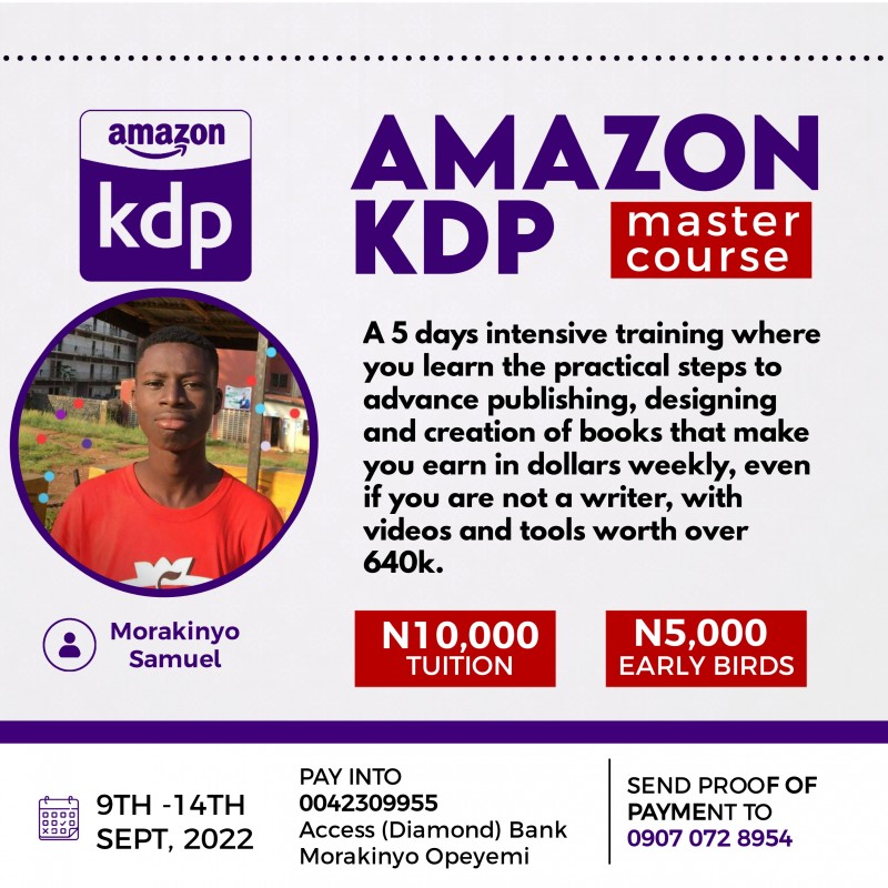 Buy Amazon Kdp Master Course by Morakinyo Opeyemi on Selar