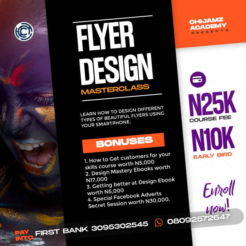Buy Flyer Design Masterclass by Iam Chijamz on Selar