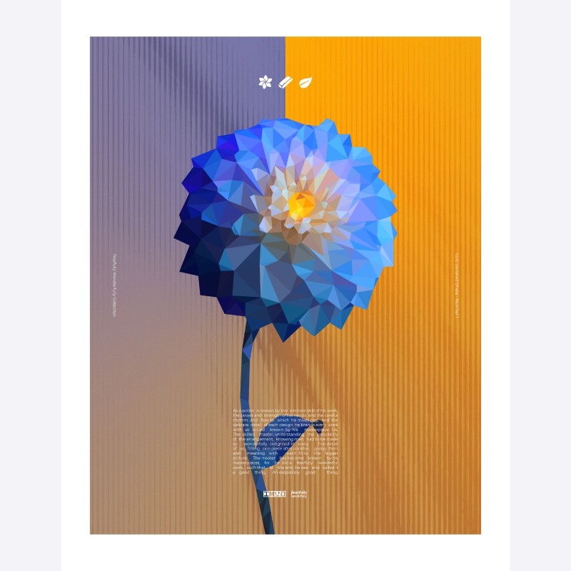 Buy GOLD CENTERED DHALIA: NUMBER 1 by Daniel Agboola on Selar