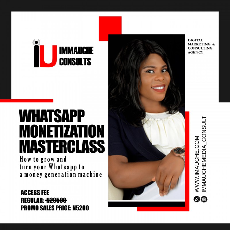 Buy WhatsApp Income Mastery Blueprint (WIMP) by Immaculate Uchechi Enyeribe on Selar