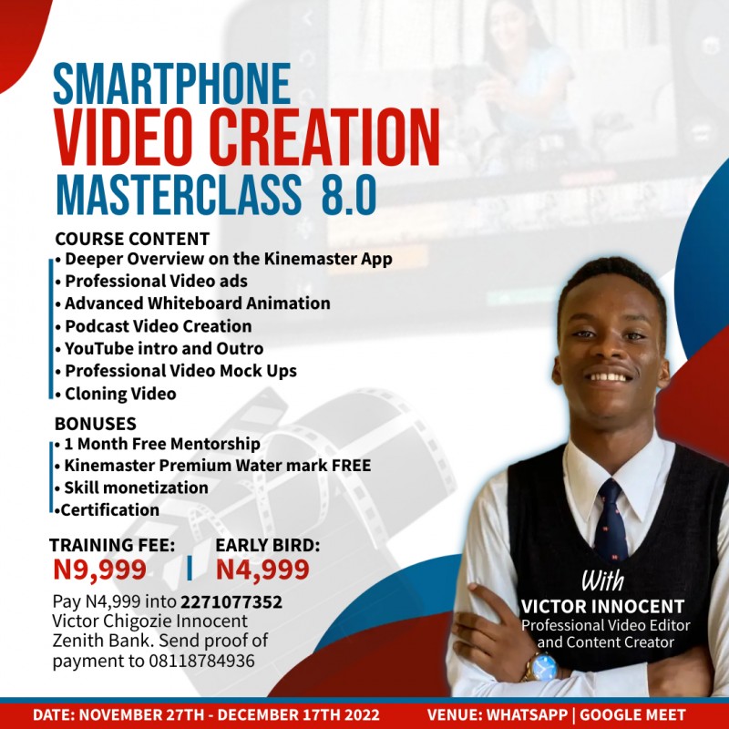 Buy SMARTPHONE VIDEO CREATION 8.0 by Innocent Victor Chigozie on Selar