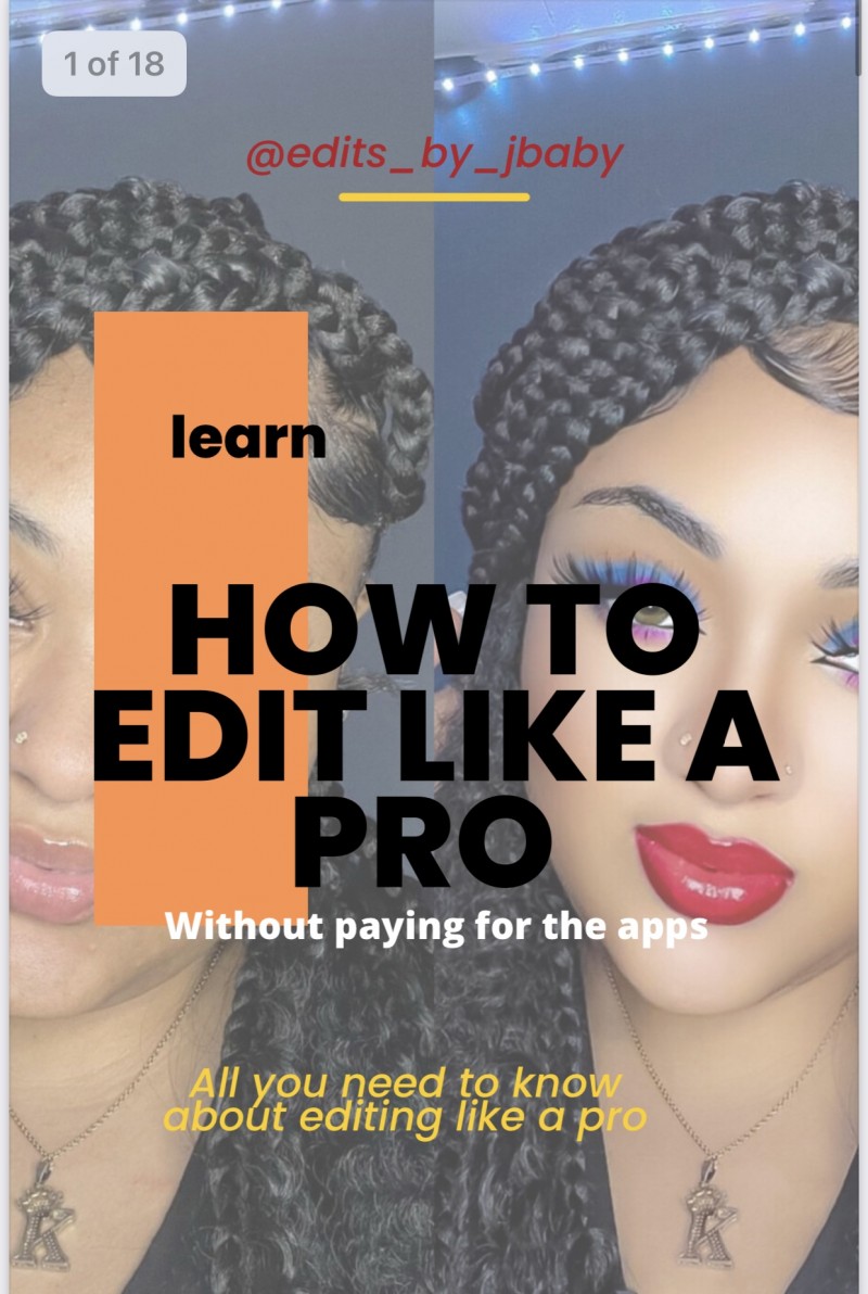 Buy HOW TO EDIT LIKE A PRO EBOOK by Jess Omosa on Selar.co