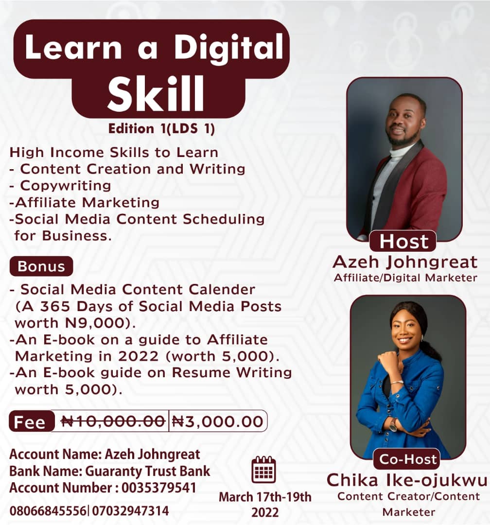 Buy Learn A Digital Skill (LDS 1) Edition 1 by Azeh Johngreat on Selar