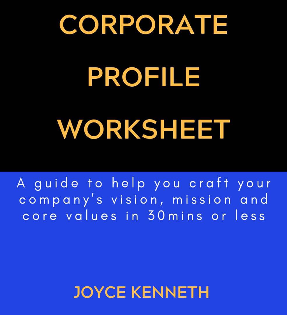 Buy CORPORATE PROFILE WORKSHEET by Thrive Leadership Consult on Selar