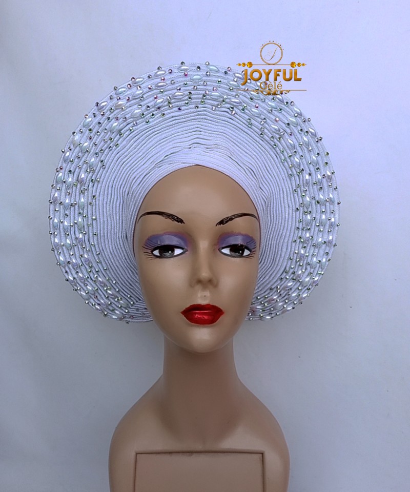 Buy Embellished Round Pleated Autogele by Joy uikhenan on Selar