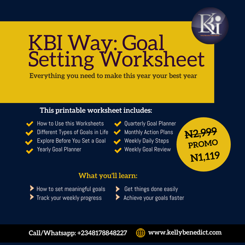 Buy KBI Way: Goal Setting Worksheet by Kelly Benedict International on ...