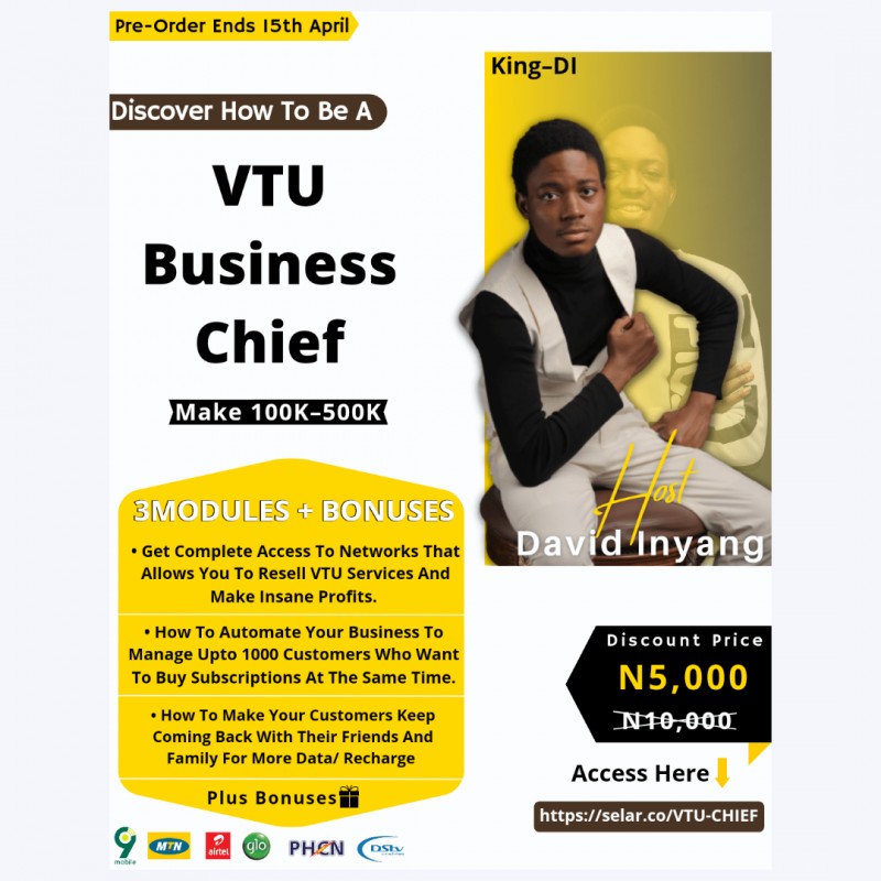 Buy THE VTU CHIEF GUIDE by David Inyang on Selar
