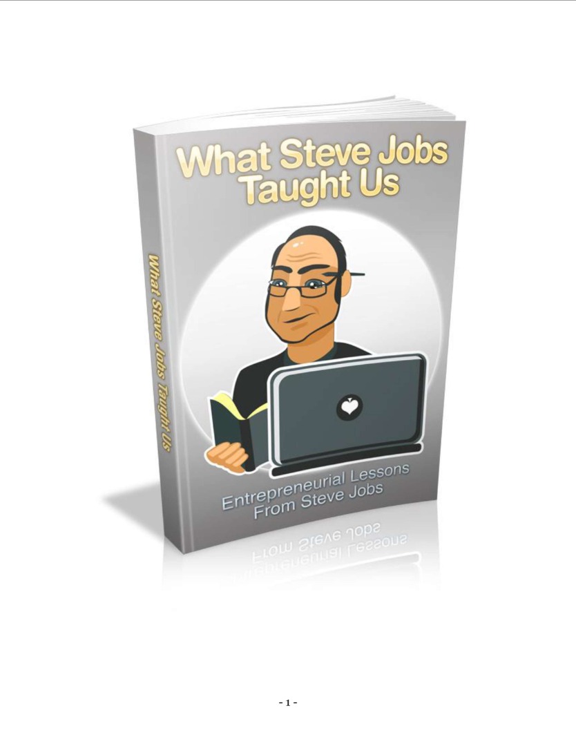 Buy What Steve Jobs Taught us by KOA DUNAS EBOOKS on Selar