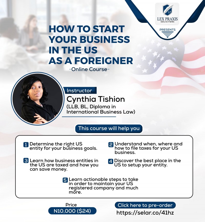 Buy HOW TO START YOUR BUSINESS IN THE US AS A FOREIGNER by LEX PRAXIS ...