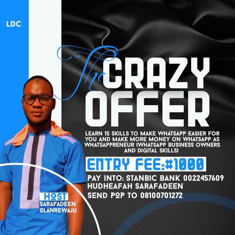 Buy The Crazy Offer by Sarafadeen Olanrewaju on Selar