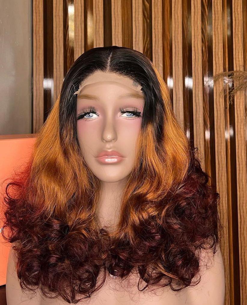 Buy 3 Tone Bouncy Full closure hair by Lioness hairs on Selar