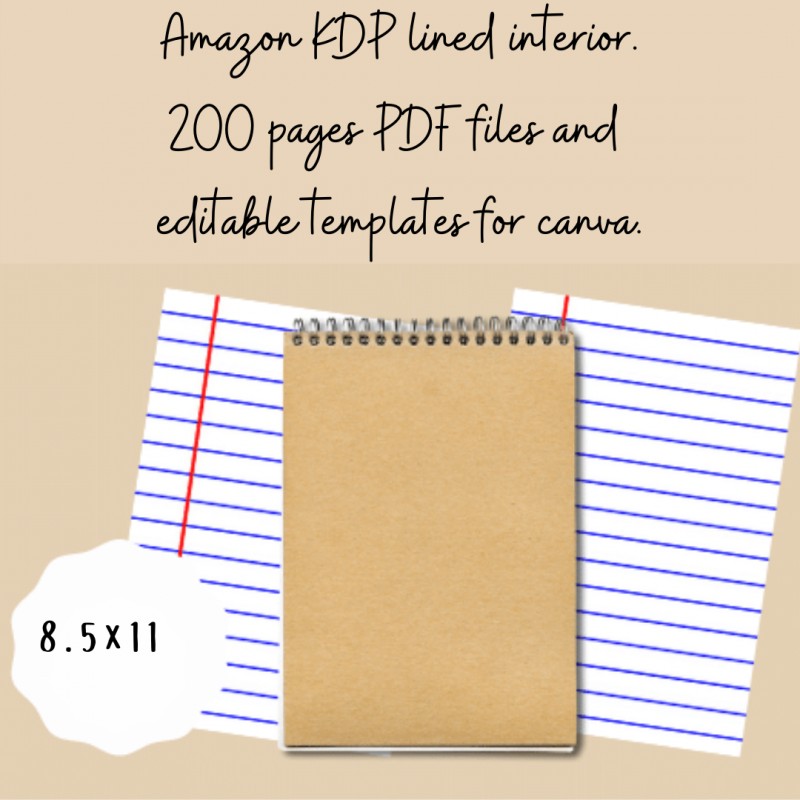 Buy AMAZON 8 5x11 LINED INTERIOR HOW TO CREATE 8 5x11 AMAZON KDP