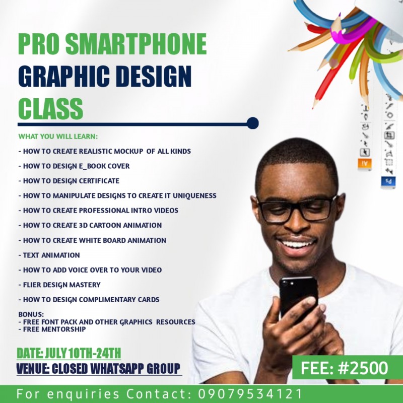 Buy Pro smartphone Graphic design class by Ebiuwa Sandra Agbongiaruoyi on Selar.co