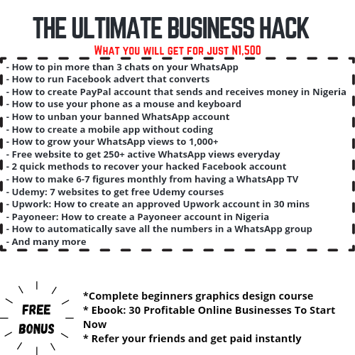 Buy THE ULTIMATE BUSINESS HACK by Ebo Victor on Selar