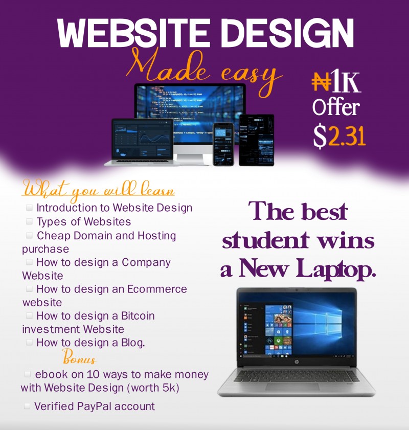Buy WEBSITE DESIGN MADE EASY by Marvelous Ndukwe on Selar