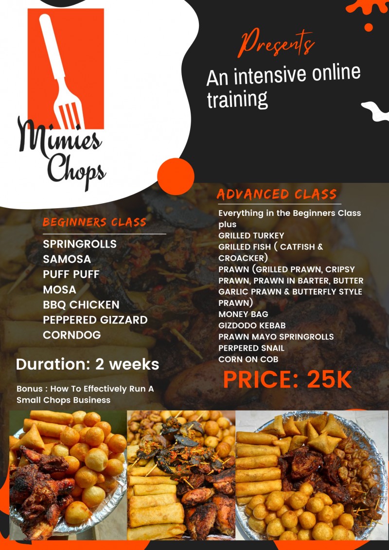 Buy Full intensive online smallchops training by Mimieschops on Selar