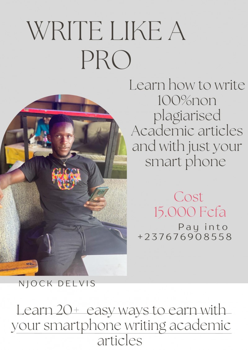 Buy ARTICLE WRTITING FOR SMARTPHONE by Njockayuk delvis etchu on Selar