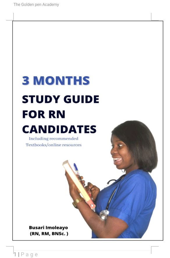 Buy RN study plan by Busari Imoleayo on Selar