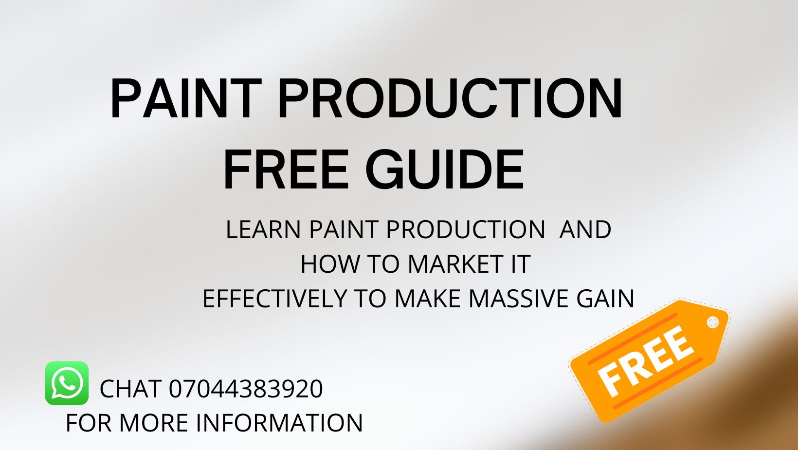 Get free paint production guide by PAINTEX ACADEMY on Selar