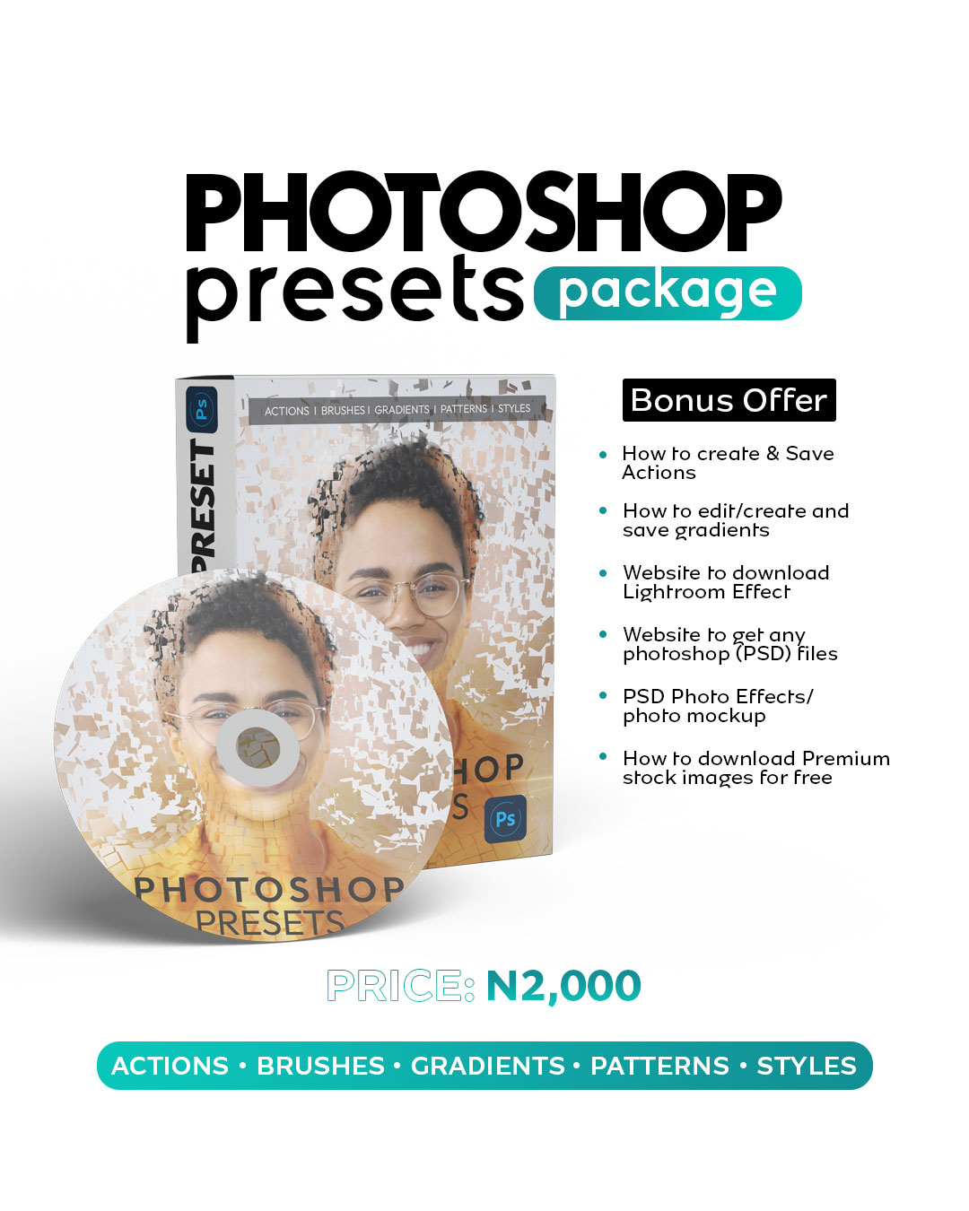 Buy PHOTOSHOP PRESETS PACKAGE by Emmanuel Moses on Selar
