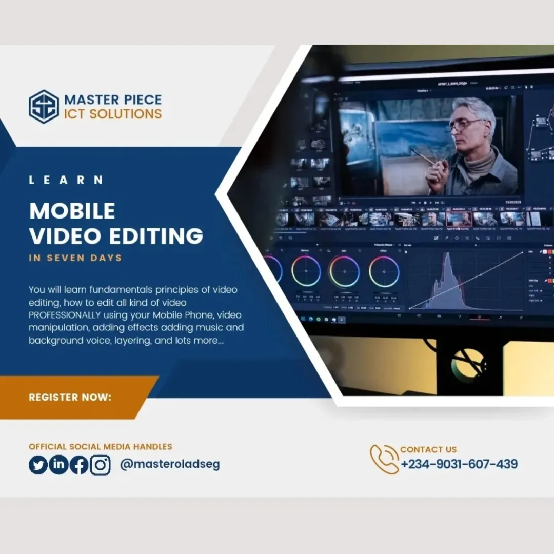 Buy Mobile Video Editing by Master Piece ICT Solutions on Selar