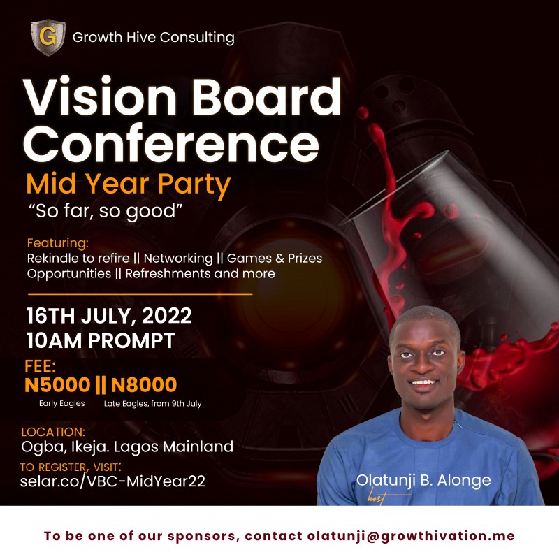 Buy Vision Board Conference Mid Year Party 2022 by Olatunji B. Alonge ...