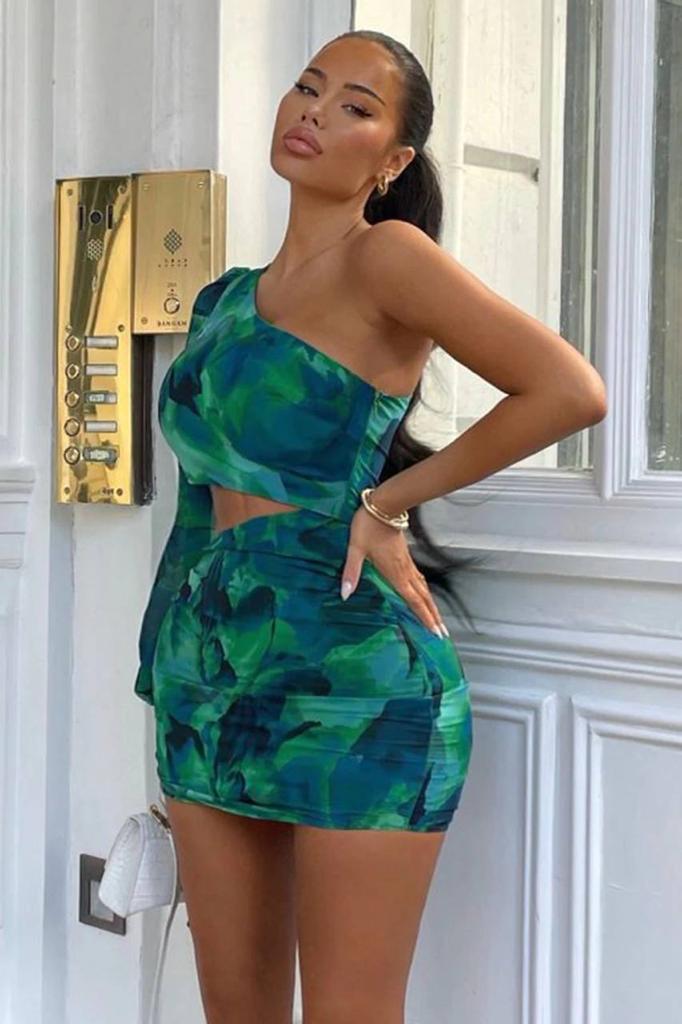 Buy Elegant Calista Green Mini Dress by Omalet Ventures Store on Selar