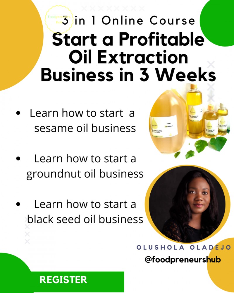 Buy Starting an oil extraction business by Foodpreneurs Hub on Selar