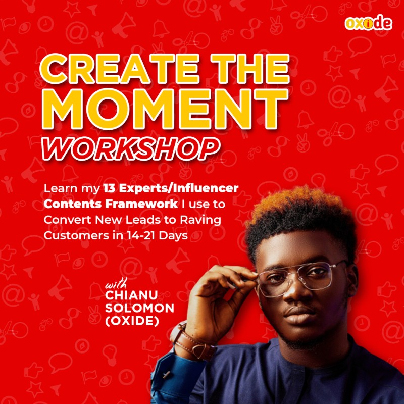 Buy Create The Moment Workshop by Chianu Solomon on Selar