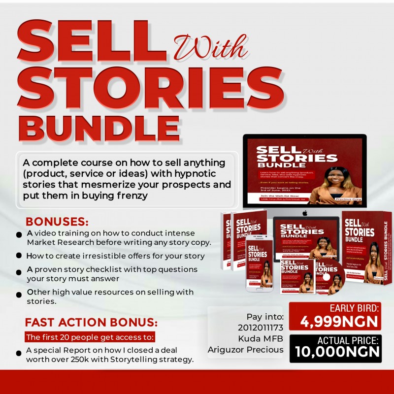 Buy SELL WITH STORIES by Precious Greg on Selar