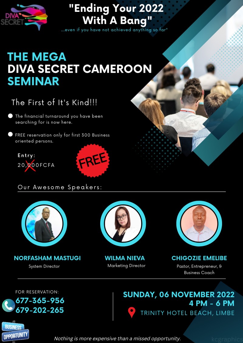 Get DIVA SECRET SEMINAR LIMBE by PRIMAL TEAM CAMEROON on Selar