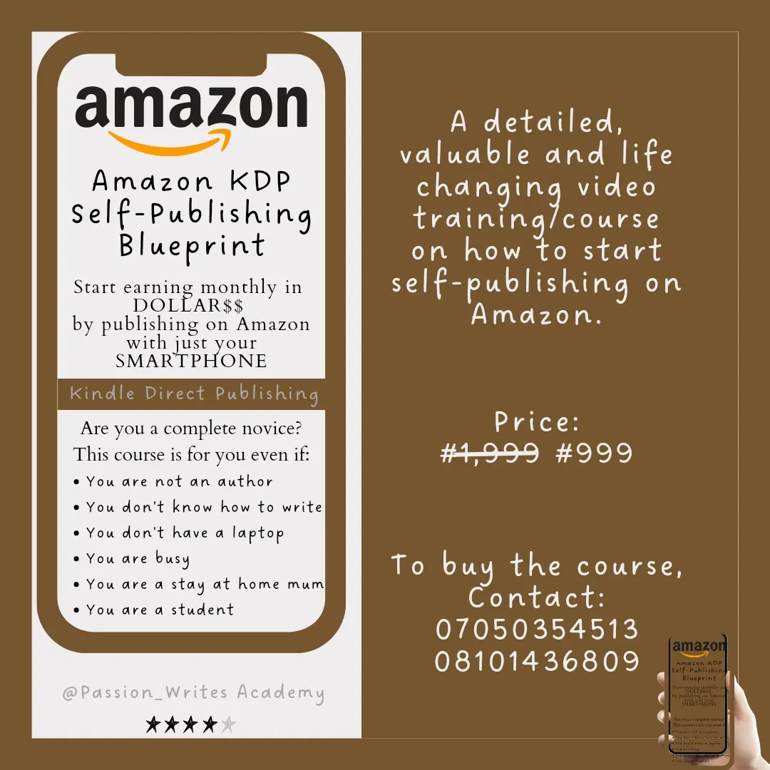 Buy Amazon KDP Self-publishing Blueprint by Compassion Clement on Selar